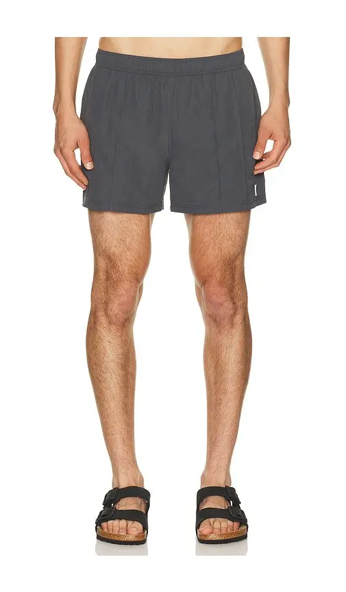 AUTO-REPLY Sebastian Swim Trunk With Vertical Pintucks - Vertical Granite