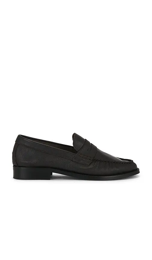 DUKE + DEXTER Ezra Pebble Pleated Penny Loafer In Brown - Chestnut Pebble