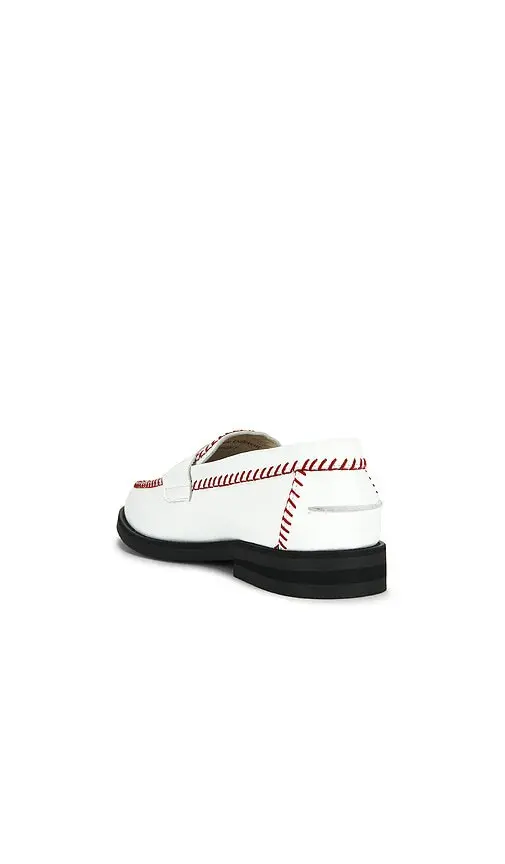 DUKE + DEXTER Wilde Dexter Baseball Penny Loafer - Cream