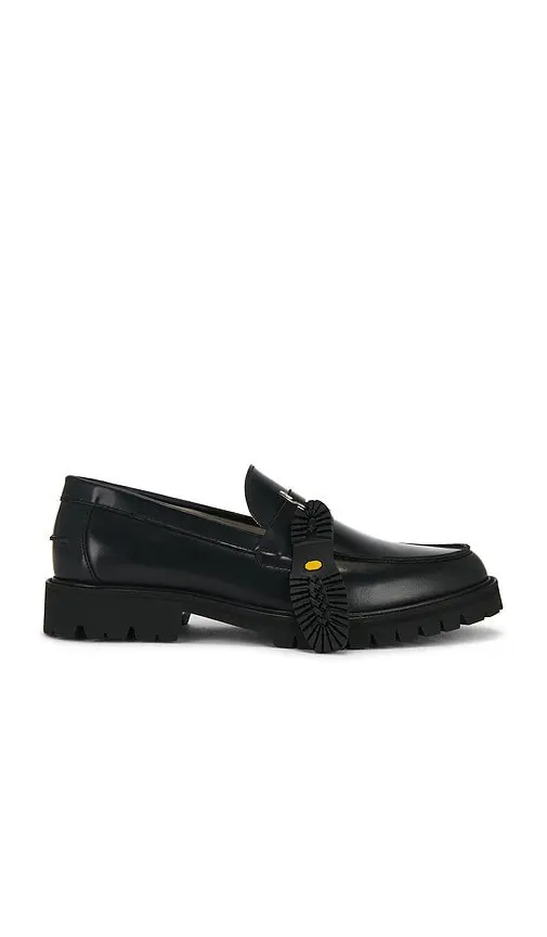 DUKE + DEXTER Vibram Carrarmato Lug Loafer - Black