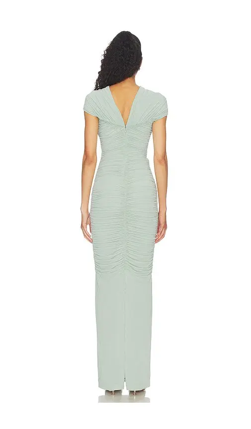 Ronny Kobo Nasha Ruched Jersey Dress - Fern