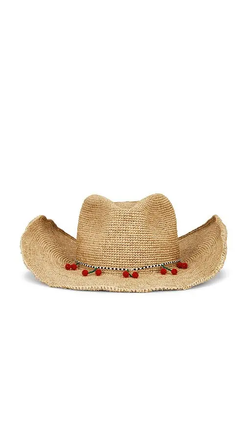 CASA CLARA Amarena Cowboy Hat - Rattan