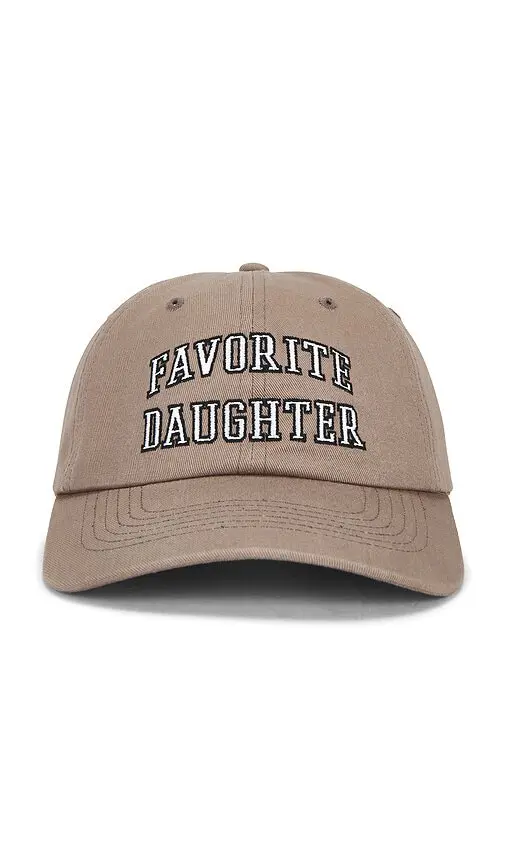 FAVORITE DAUGHTER The Collegiate Logo Baseball Cap - Oatmeal