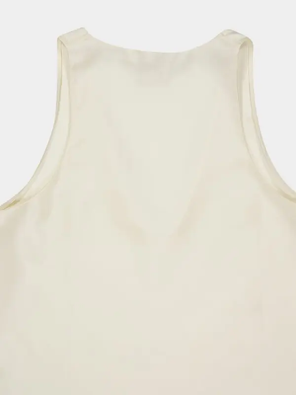 PAULA S Serena Silk Tank-top - Cream