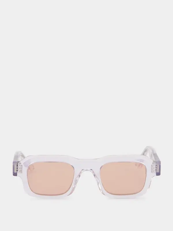 Thierry Lasry Flexxxy Rectangular Acetate Tinted Sunglasses - Pink