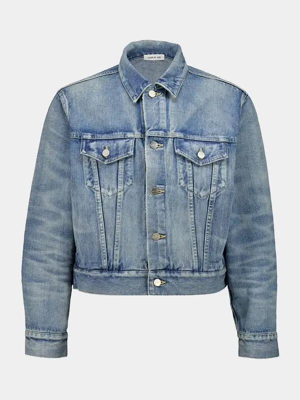 Fear Of God Selvedge Denim Trucker Jacket - Blue