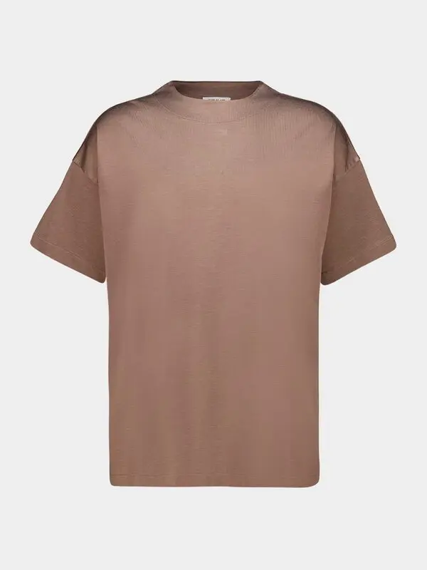 Fear Of God Dune Pearl Cotton Rayon Washed T-shirt - Brown