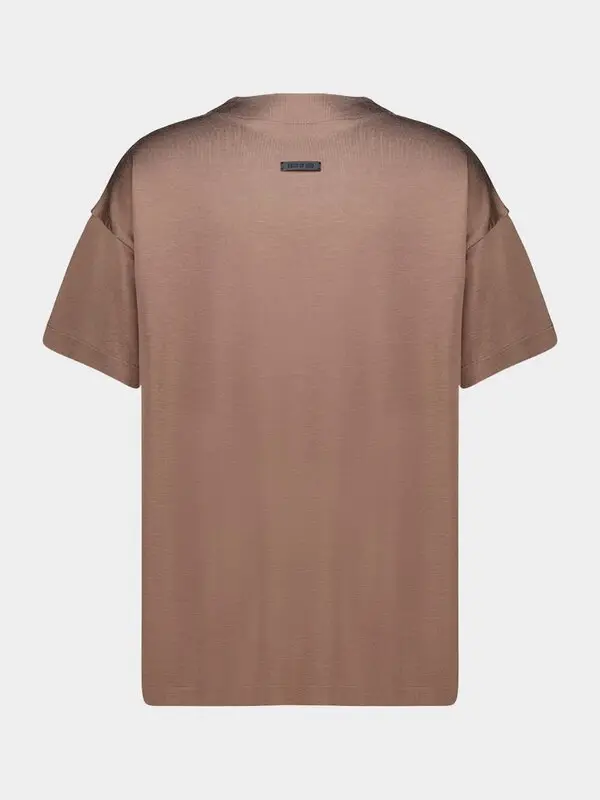 Fear Of God Dune Pearl Cotton Rayon Washed T-shirt - Brown