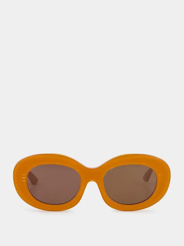 Thierry Lasry Envy Acetate Oval Sunglasses - Orange