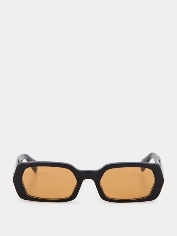 RETROSUPERFUTURE Black L'altro Sunglasses - Orange