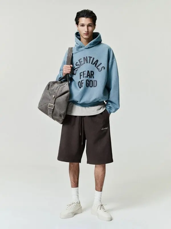 Fear Of God Pigment Dyed Cotton Fleece Hoodie - Blue