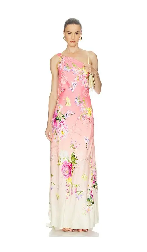 Hemant & Nandita One Shoulder Sash Dress - Multi