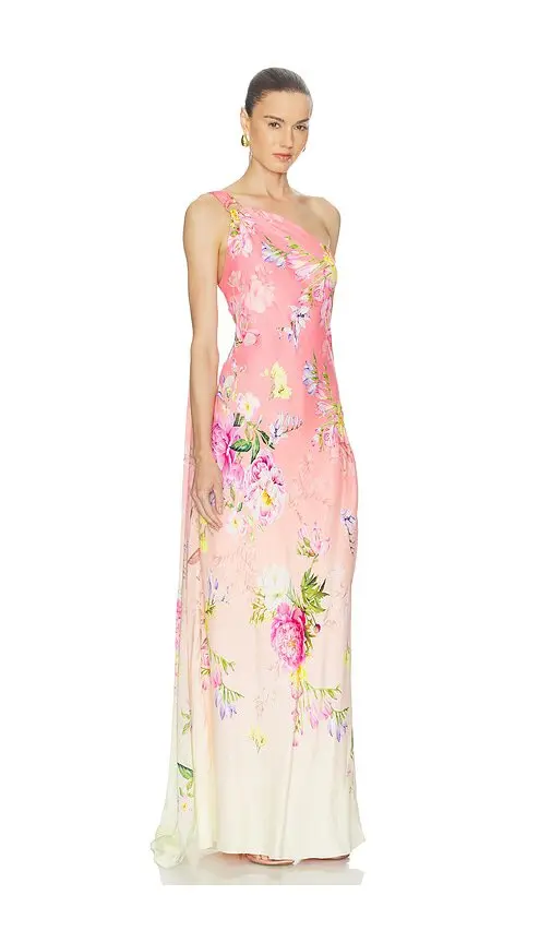 Hemant & Nandita One Shoulder Sash Dress - Multi