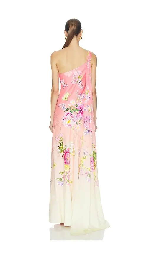 Hemant & Nandita One Shoulder Sash Dress - Multi