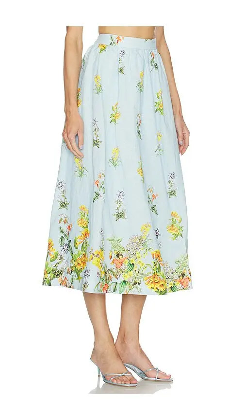 Hemant & Nandita Floral Skirt - Blue