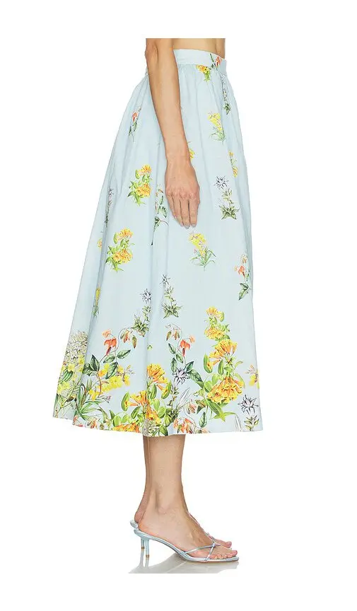 Hemant & Nandita Floral Skirt - Blue