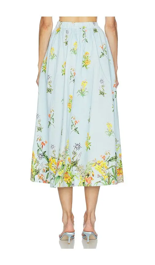 Hemant & Nandita Floral Skirt - Blue