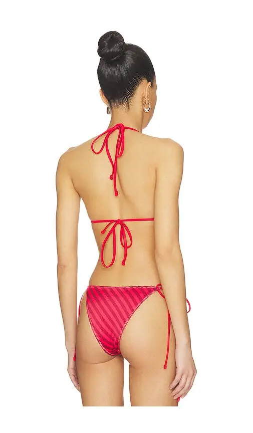 Frankies Bikinis X Jennie Nick Satin Halterneck Bikini Top