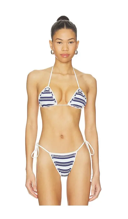 Frankies Bikinis X Jennie Knit Top - Arctic Stripe