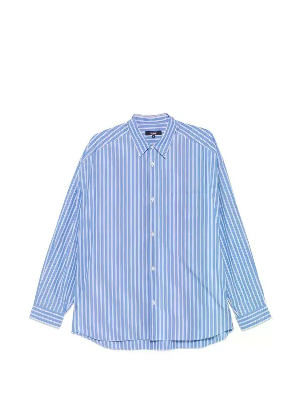 Comme Des Garçons Striped Cotton Shirt - Blue