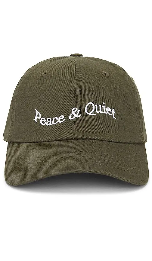 MUSEUM OF PEACE & QUIET Wordmark Dad Hat - Olive