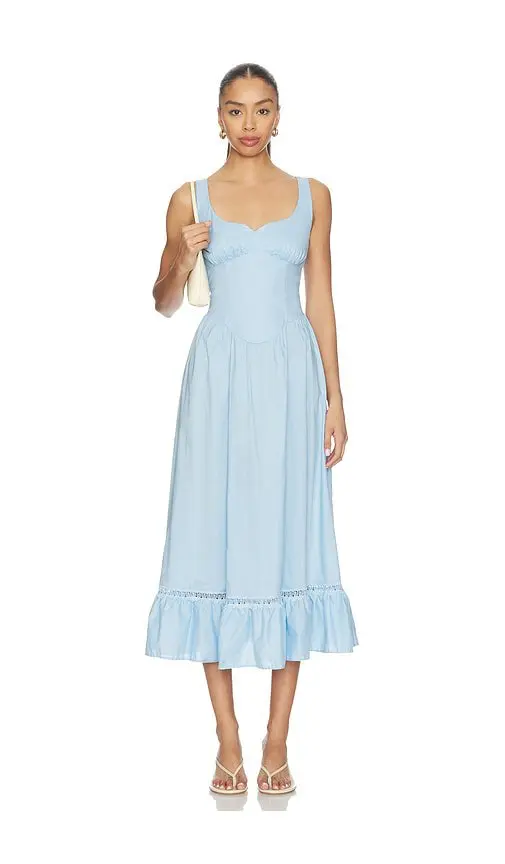 Peixoto Liam Midi Dress - Cloud Blue