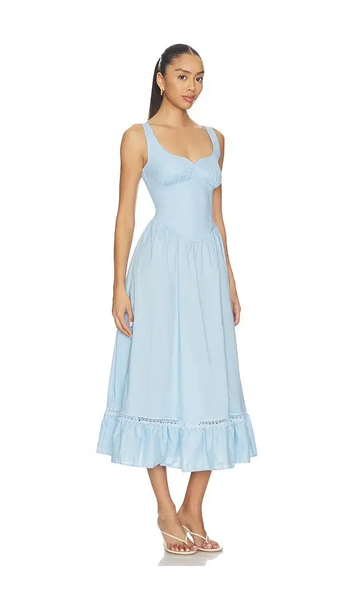 Peixoto Liam Midi Dress - Cloud Blue