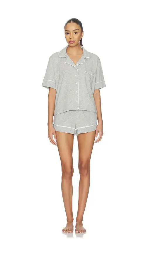 Polo Ralph Lauren Short Sleeve & Short Pj Set In Grey - Heather Grey