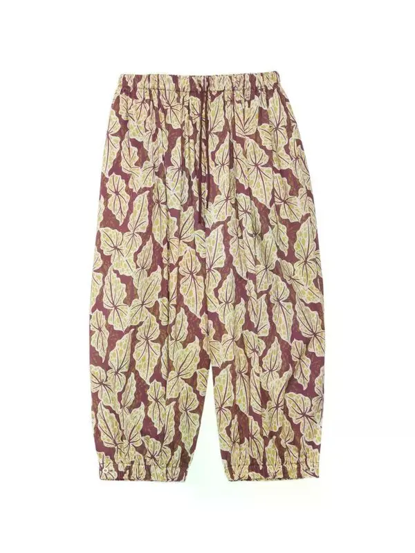 OTTOD'AME Leaf-print Balloon Trousers