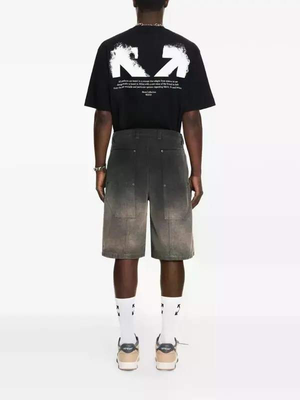 Off-White Logo Print Cargo Shorts