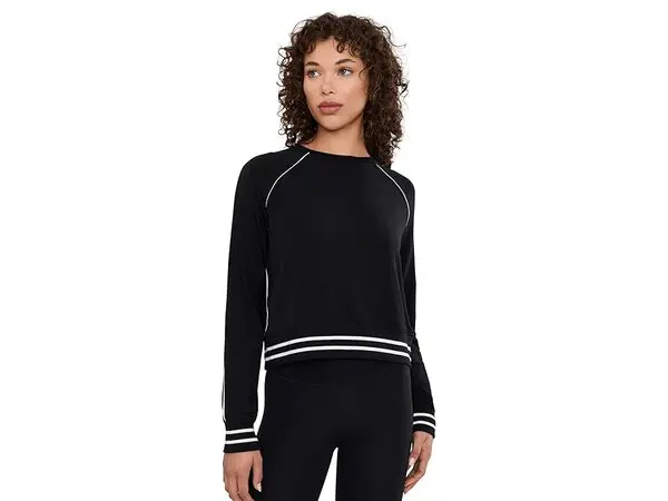 Splits59 Brooks Fleece Sweatshirt With Stripe - Black