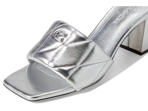 COACH Holly Quilted Block Heel Sandals