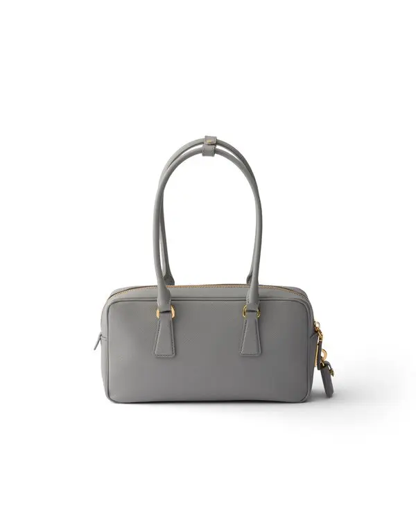 Prada Small Saffiano Leather Top-handle Bag - Cloudy Gray