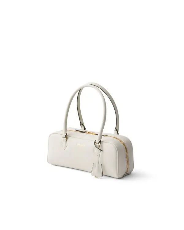 Prada Medium Leather Top-handle Bag - White