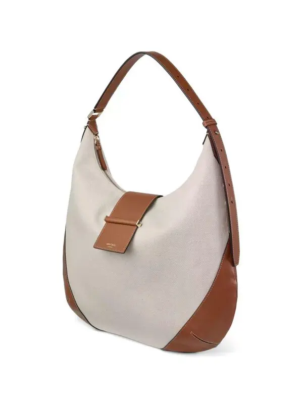JIMMY CHOO Medium Bar Hobo Shoulder Bag - Neutrals