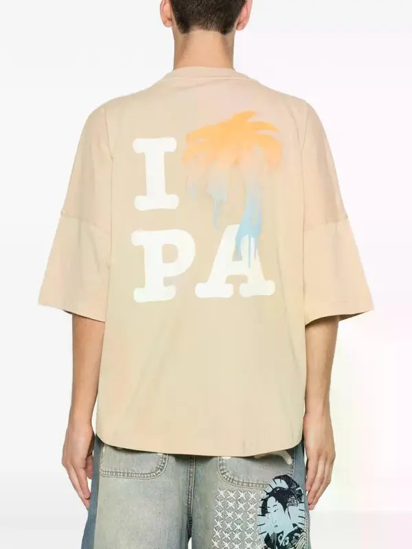 Palm Angels Logo-print Drop-shoulder T-shirt