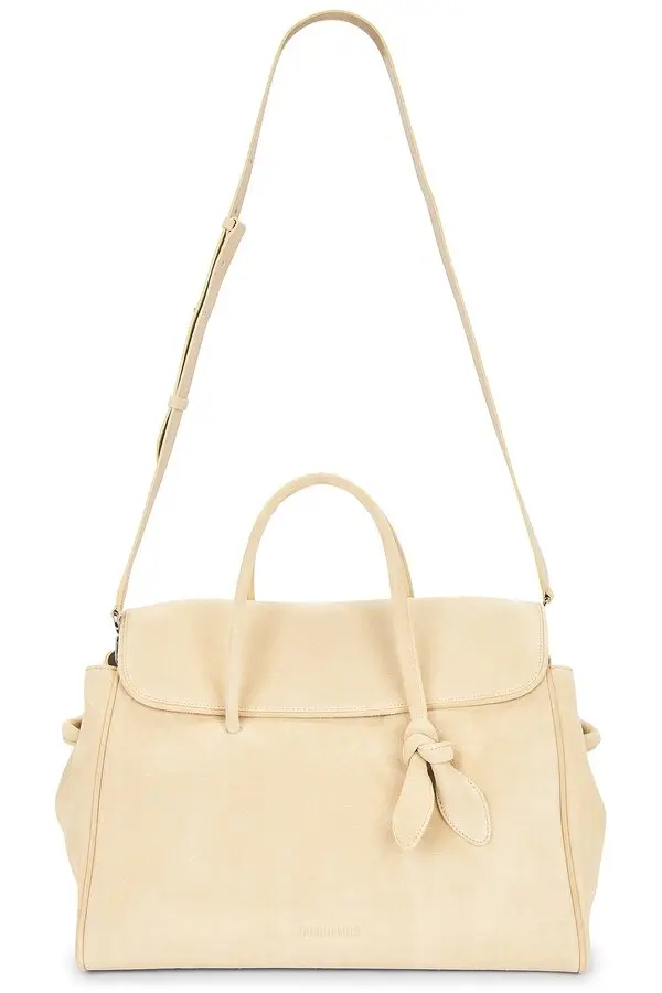 Jacquemus Le Cabas Turismo Suede Bag - Beige