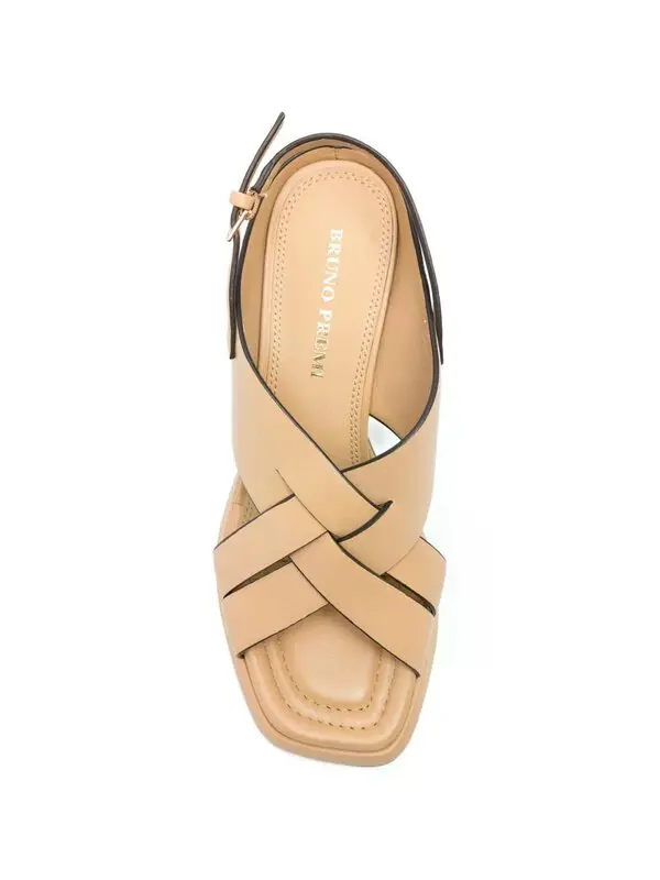 BRUNO PREMI Crossover Strap Slingback Sandals