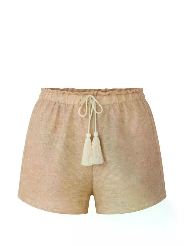 PALMACEA Irene Metallic-effect Shorts