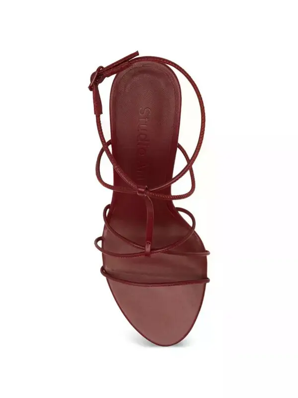 Studio Amelia Minuit Strappy Leather Stiletto Sandals