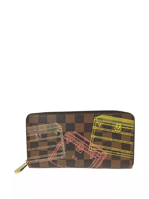 LOUIS VUITTON 2014 Long Trunk Zippy Patterned Wallet - Brown