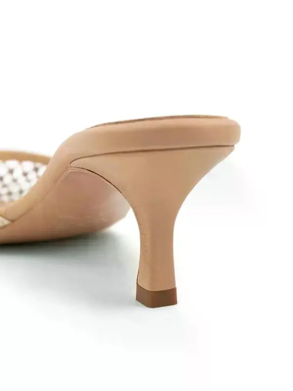 ALYSI Crystal-embellished Mesh Mules