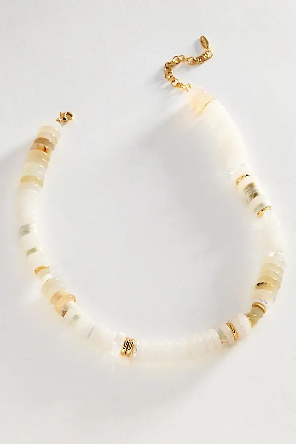 Anthropologie Jelly Beaded Necklace - Neutral
