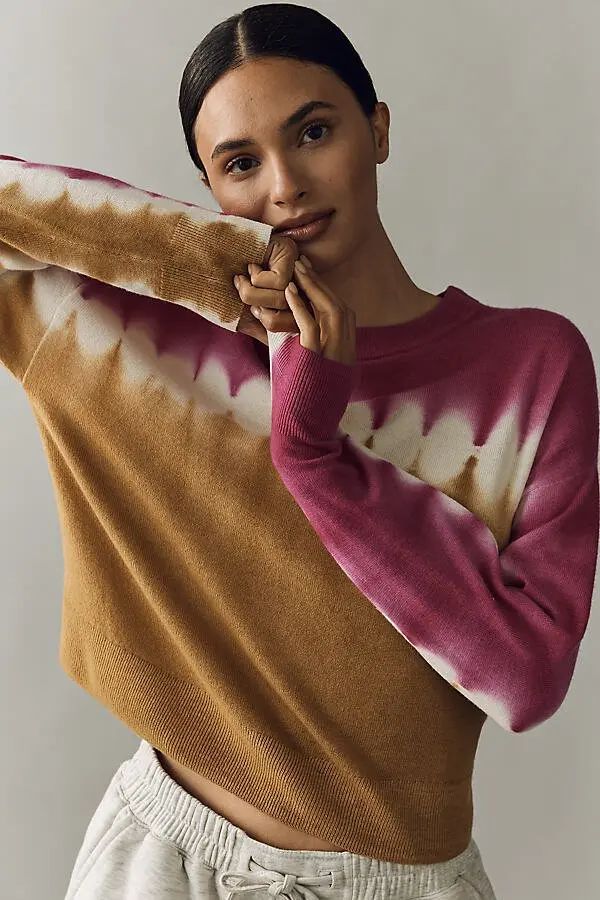 Electric & Rose Wool Pullover With Tie-dye Detail