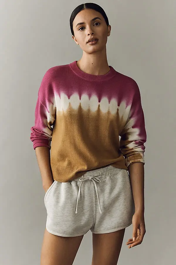 Electric & Rose Wool Pullover With Tie-dye Detail