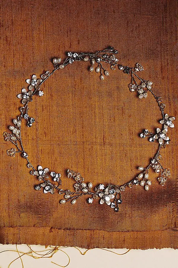 TWIGS & HONEY Convertible Pearl And Crystal Vine - Gold