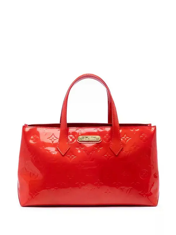 LOUIS VUITTON Monogram Vernis Wilshire Pm Handbag