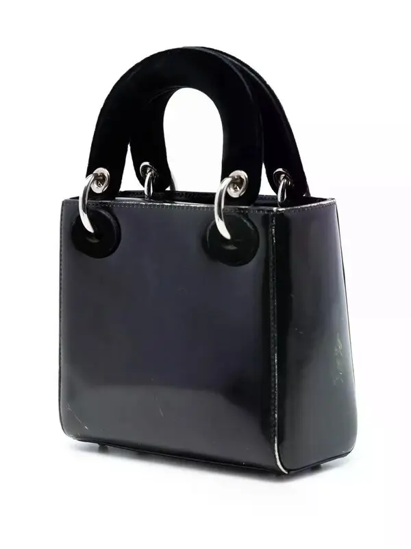 Dior Limited Edition Mat Collingshaw Lady Art Mini Calfskin Satchel - Black