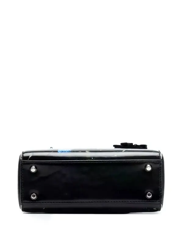 Dior Limited Edition Mat Collingshaw Lady Art Mini Calfskin Satchel - Black
