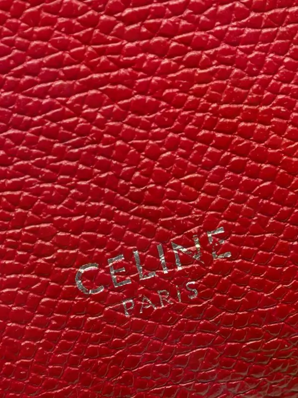Celine Nano Grained Calfskin Belt Bag Satchel - Red